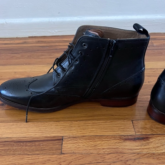 Aldo | Shoes | Aldo Black Oxford Boot With Side Zipper Mens Size 2 ...